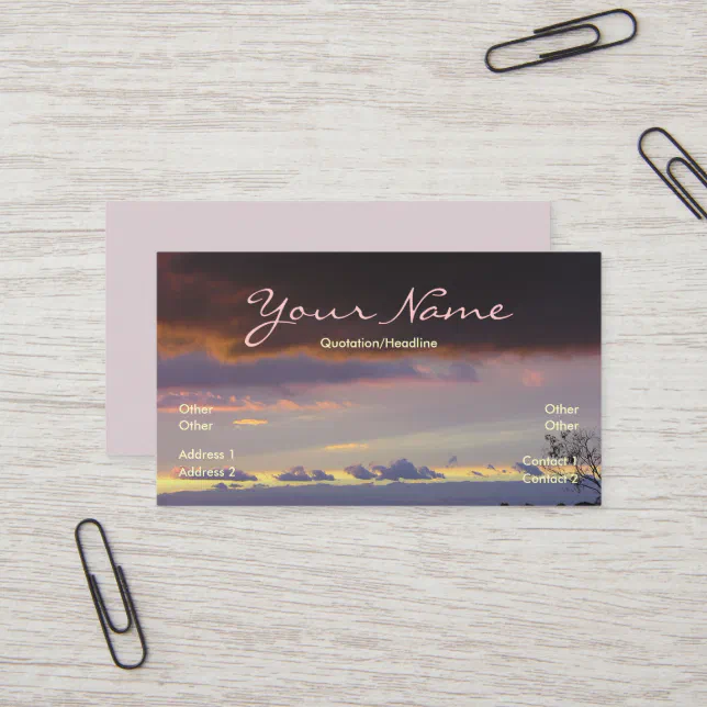 Skyscape Fantasy Business Card | Zazzle