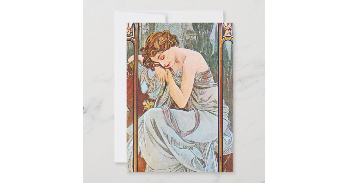 Sleeping Beautiful Woman Thank You Card | Zazzle
