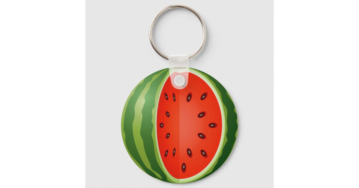 SLICED WATERMELON KEY RING | Zazzle