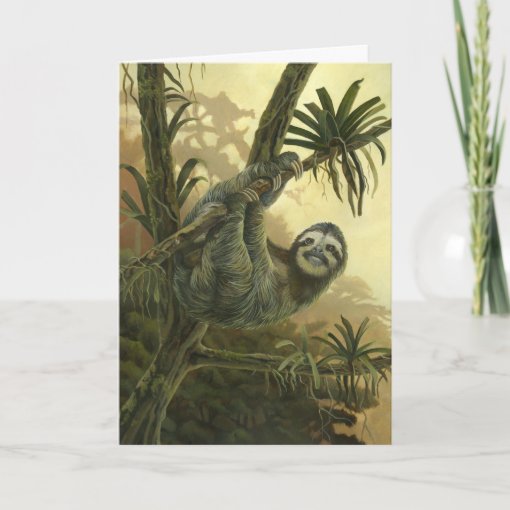 Sloth Greeting Card | Zazzle