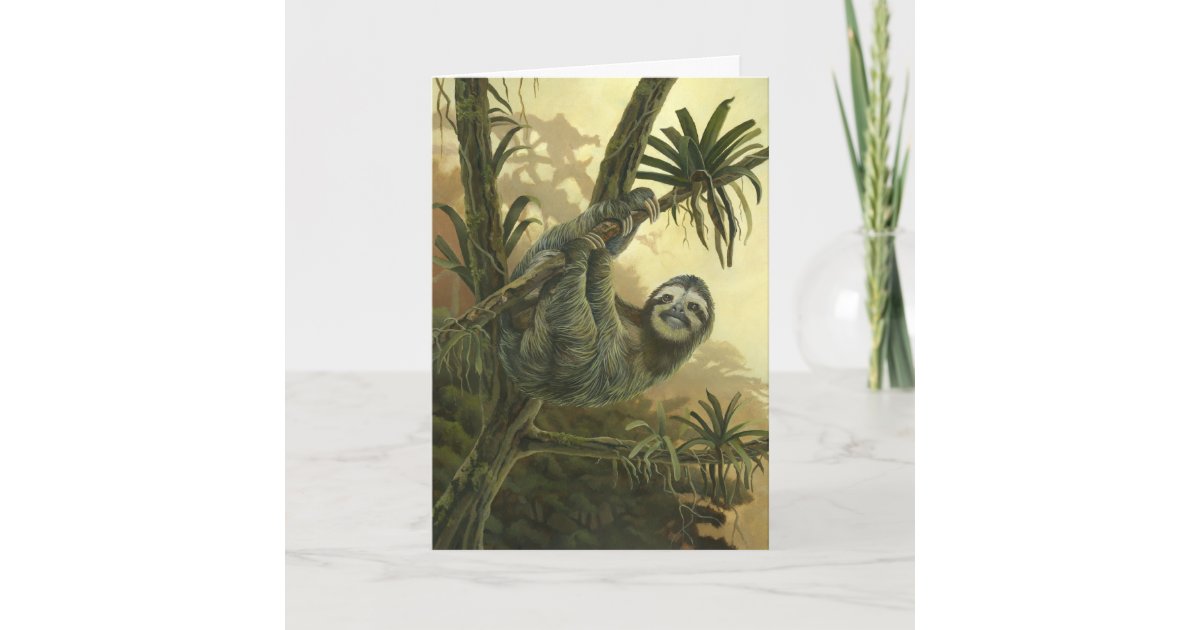 Sloth Greeting Card | Zazzle