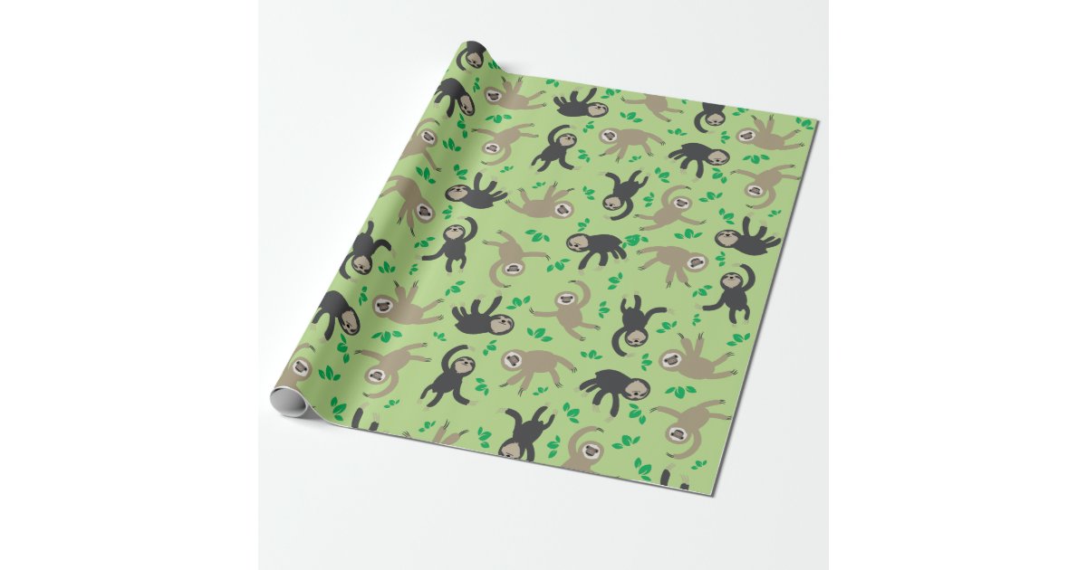 Sloth Wrapping Paper | Zazzle