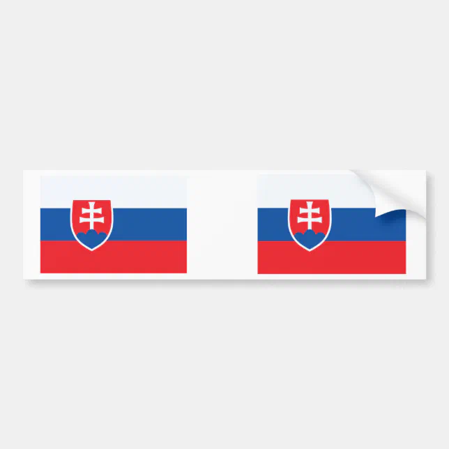 Slovakia flag bumper sticker | Zazzle