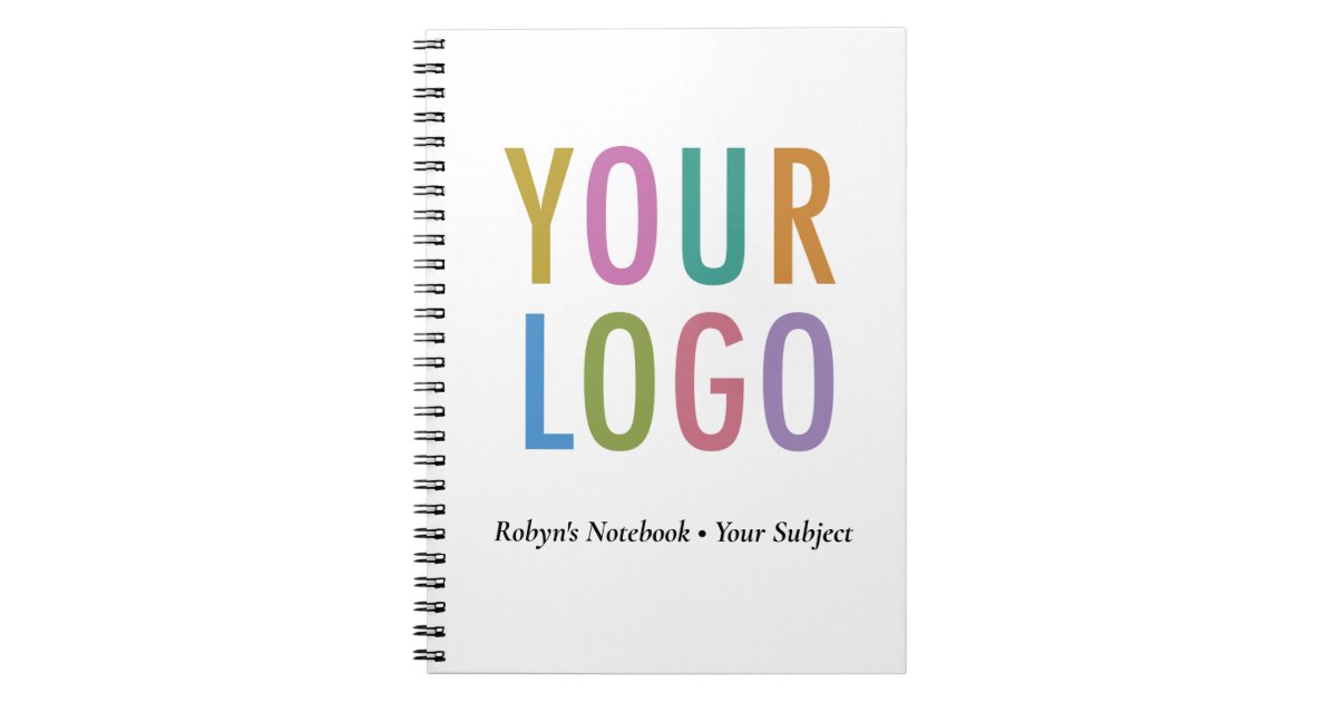 Small Promotional Notebook Company Logo No Minimum | Zazzle