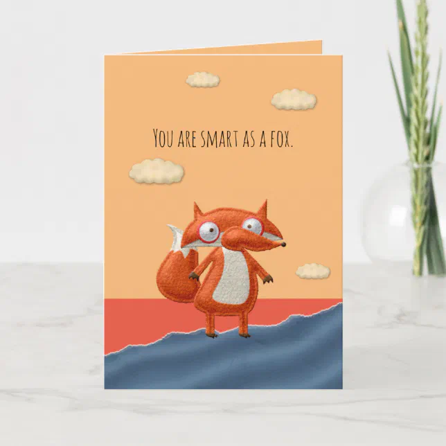 Smart As A Fox Valentine Card | Zazzle