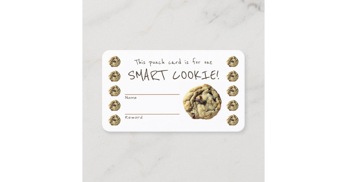 Smart Cookie Teacher Behaviour Reward Punch Card | Zazzle