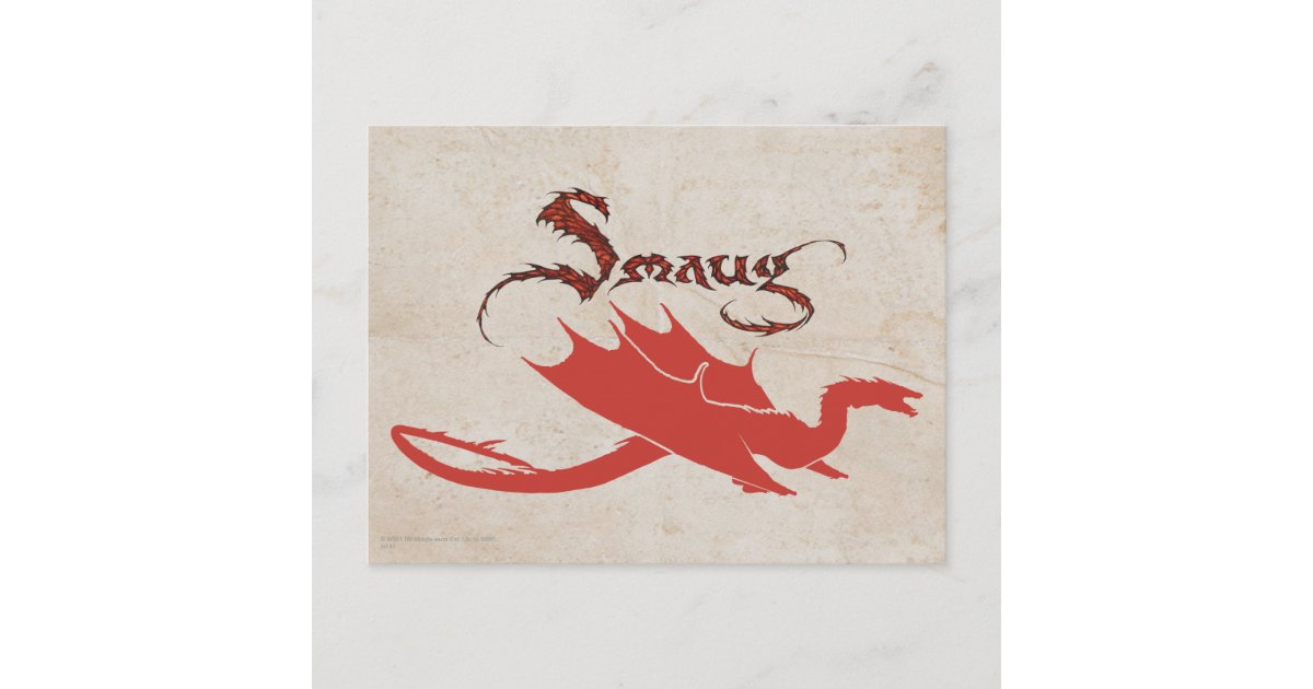 SMAUG™ Silhouette & Name Postcard | Zazzle