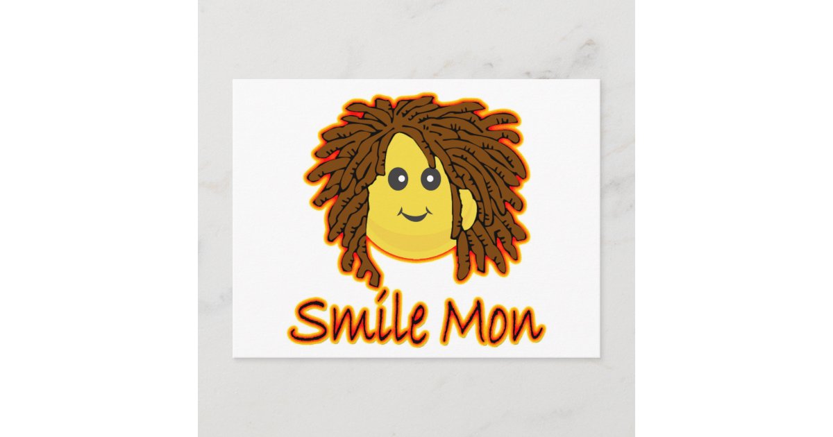 Smile Mon Fire Rasta Face Postcard | Zazzle