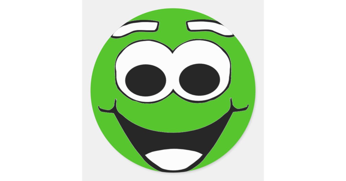 Smiley Face Classic Round Sticker | Zazzle