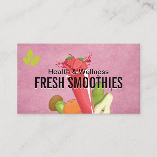 Smoothie Drink and Fruits Business Card | Zazzle.co.uk