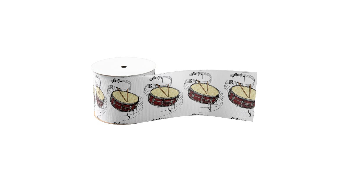 Snare Drum Ribbon Grosgrain Ribbon | Zazzle