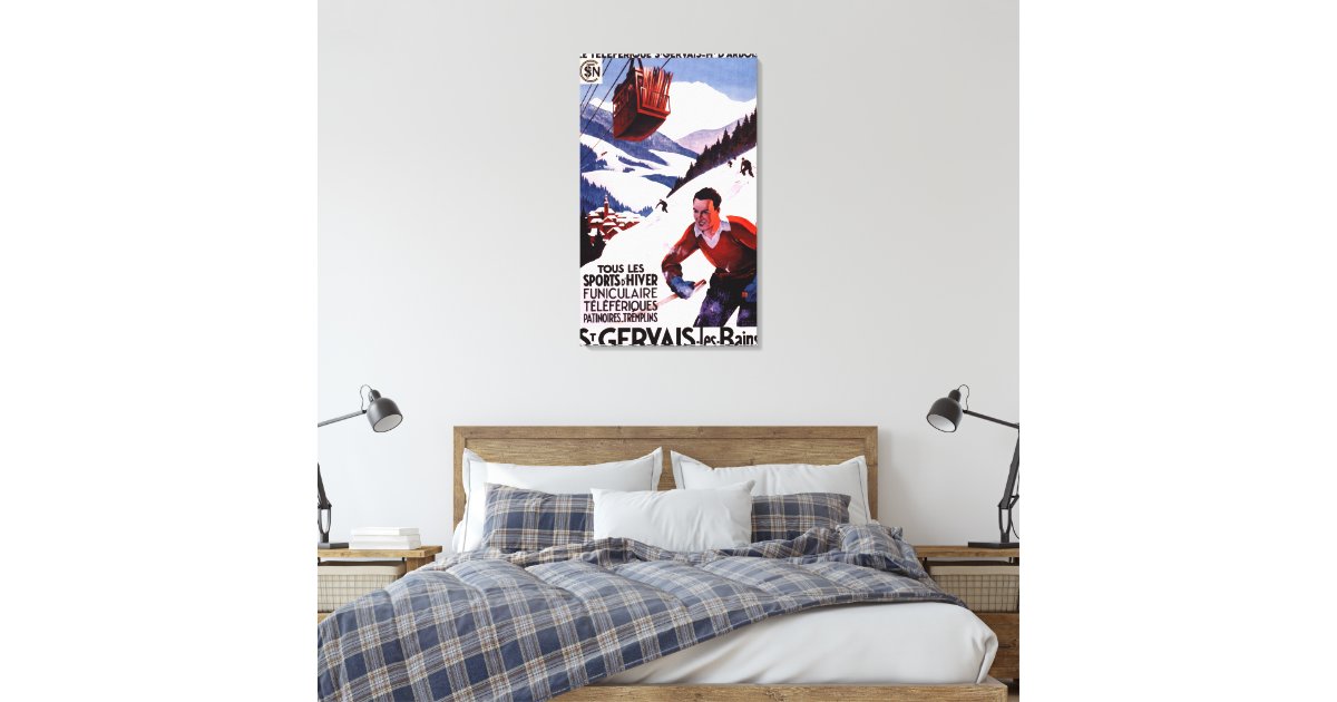 SNCF Railway Cable Car Promo Poster Canvas Print | Zazzle