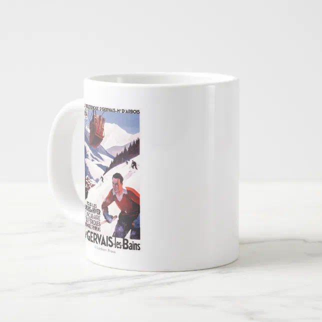SNCF Railway Cable Car Promo Poster Large Coffee Mug | Zazzle