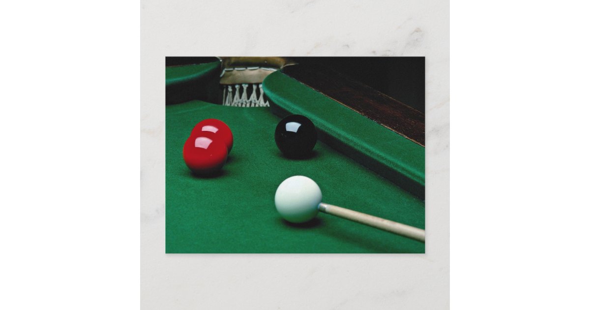 Snooker equipment postcard | Zazzle