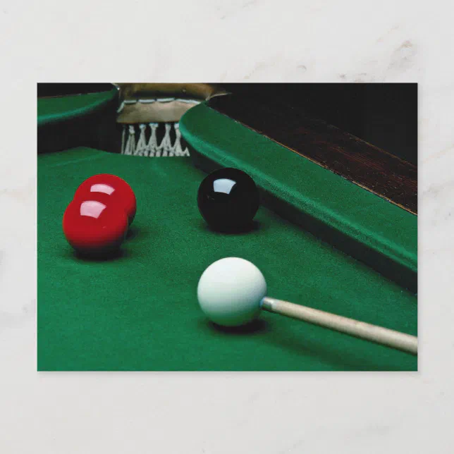 Snooker equipment postcard | Zazzle