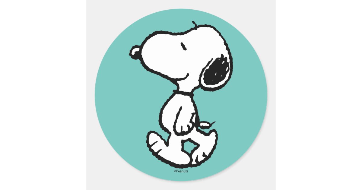 Snoopy Classic Comics Classic Round Sticker | Zazzle