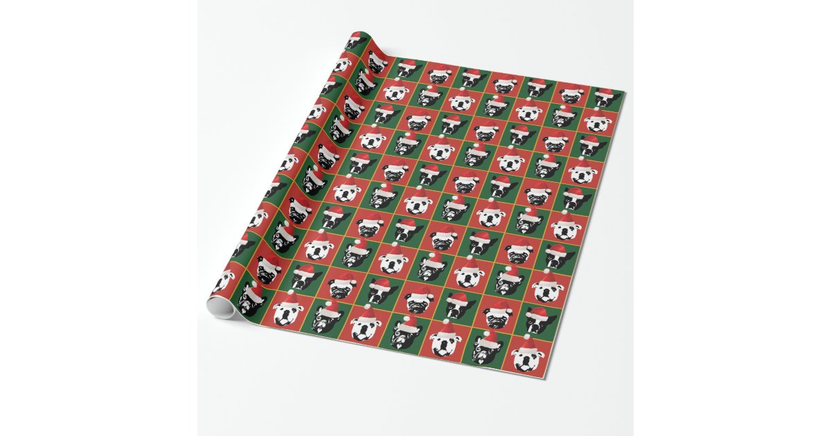 SNORT Santa Dogs Wrapping Paper | Zazzle