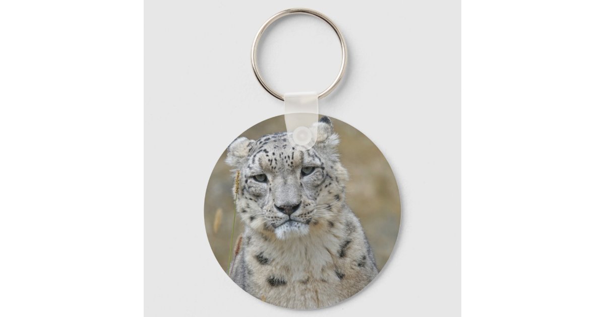 Snow Leopard Key Chain | Zazzle