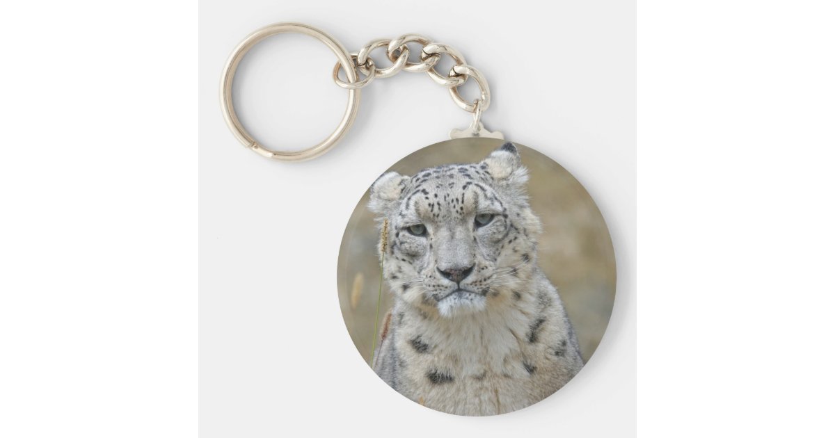Snow Leopard Key Chain | Zazzle.co.uk