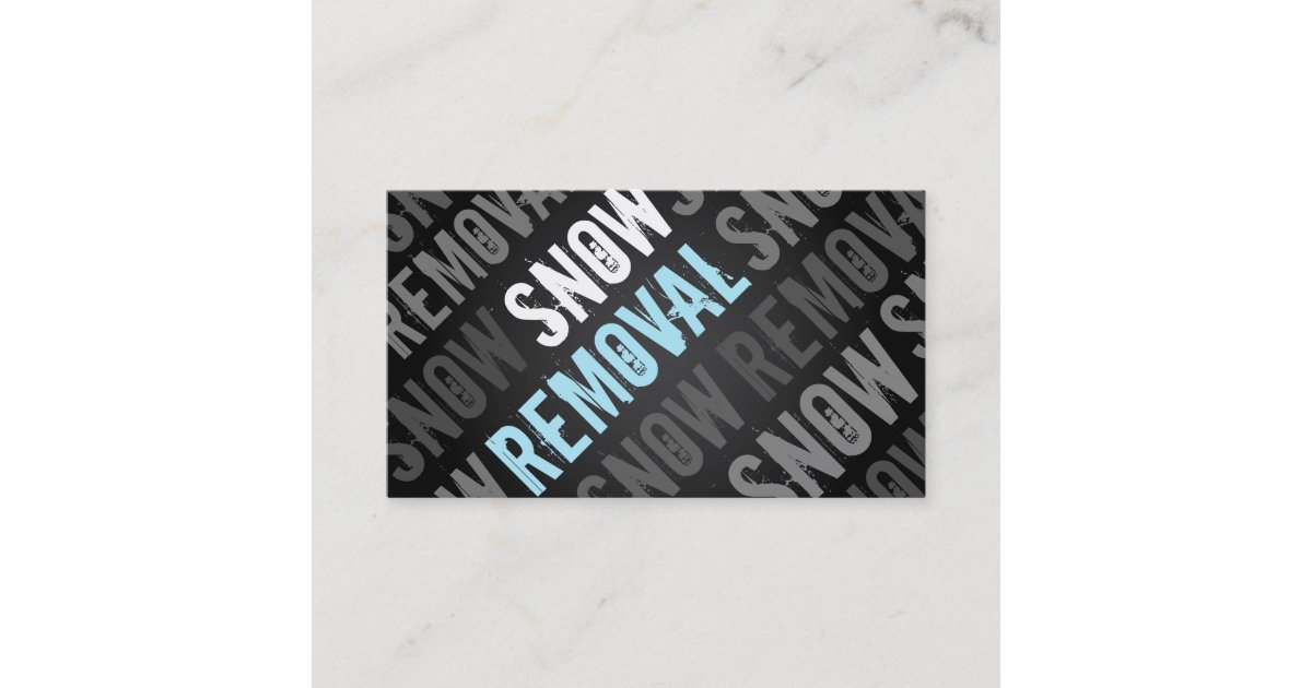 Snow Removal Business Cards | Zazzle
