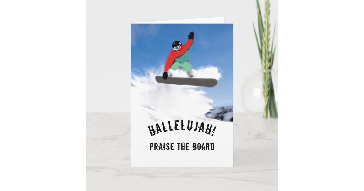 Snowboarder Birthday Card | Zazzle.co.uk