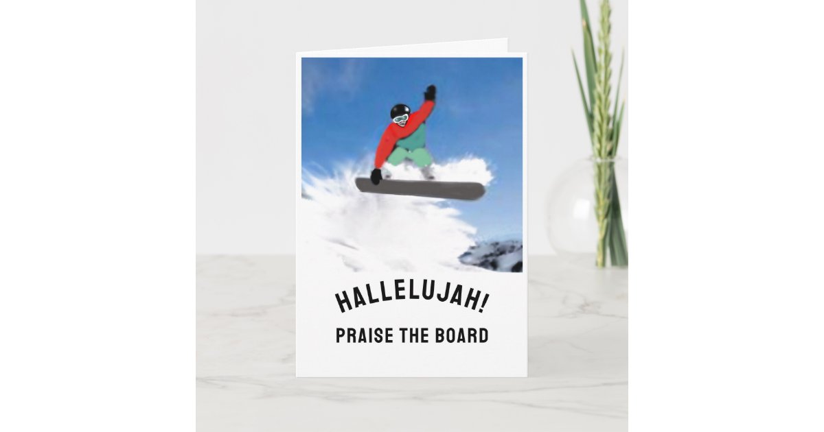 Snowboarder Birthday Card | Zazzle