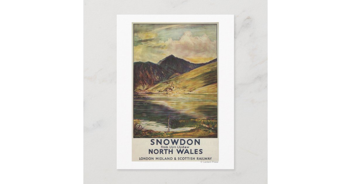 Snowdon Mountain View Railway Poster Postcard | Zazzle