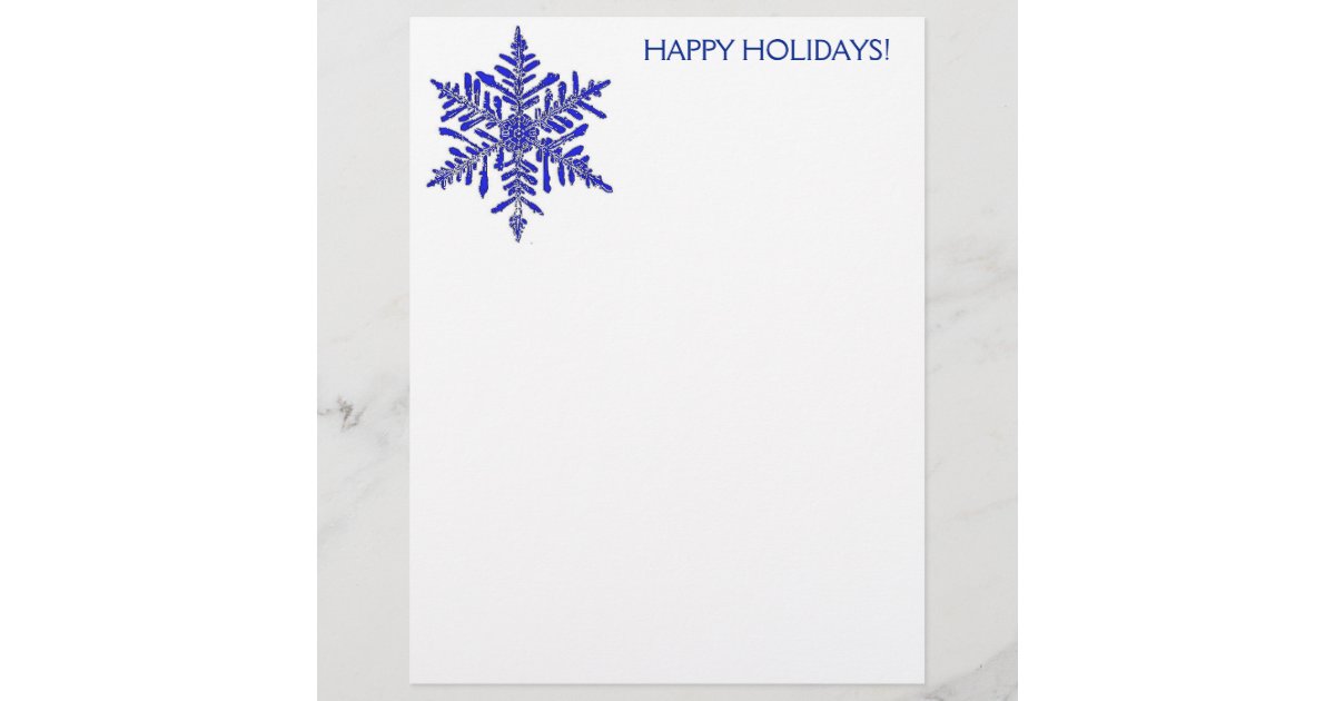 Snowflake Holiday Stationery | Zazzle