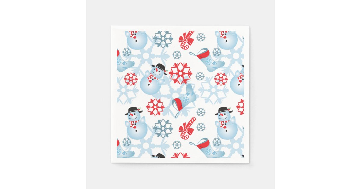 Snowman Paper Napkins | Zazzle