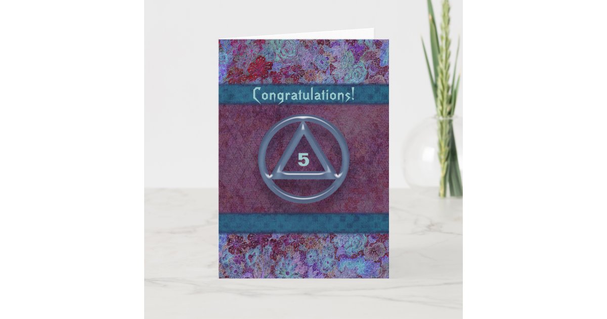 Sober Recovery Anniversary Congratulations Card | Zazzle
