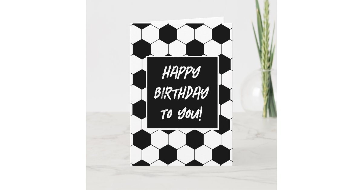 Soccer Ball Pattern Template Greeting Card | Zazzle