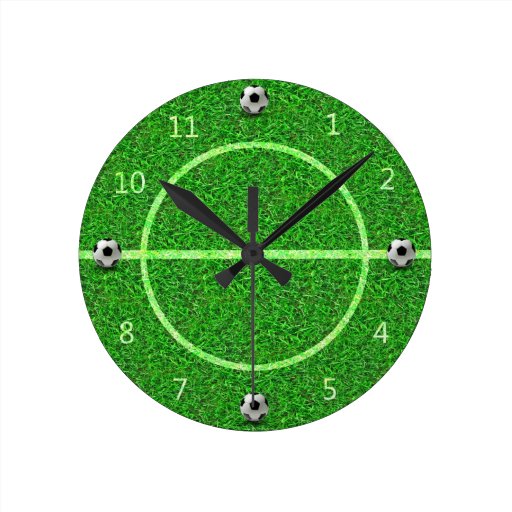 Soccer Football Field - Wall Clock | Zazzle