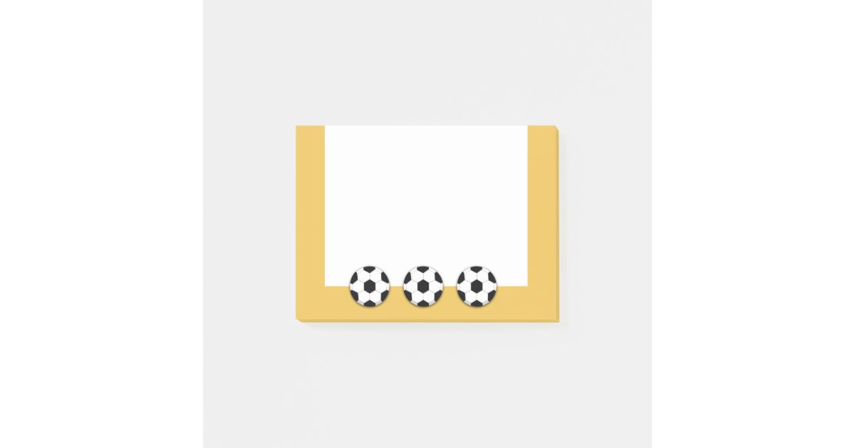 Soccer football PERSONALIZE Post-it Notes | Zazzle