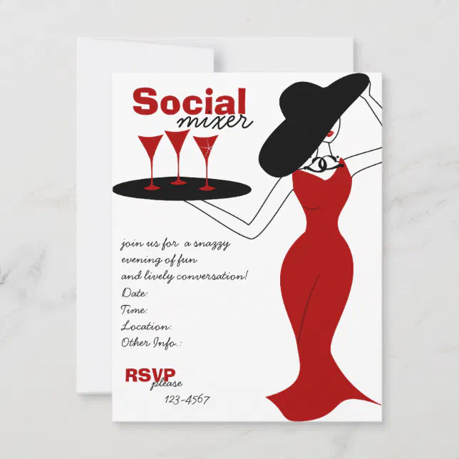 Social Mixer Invitation | Zazzle