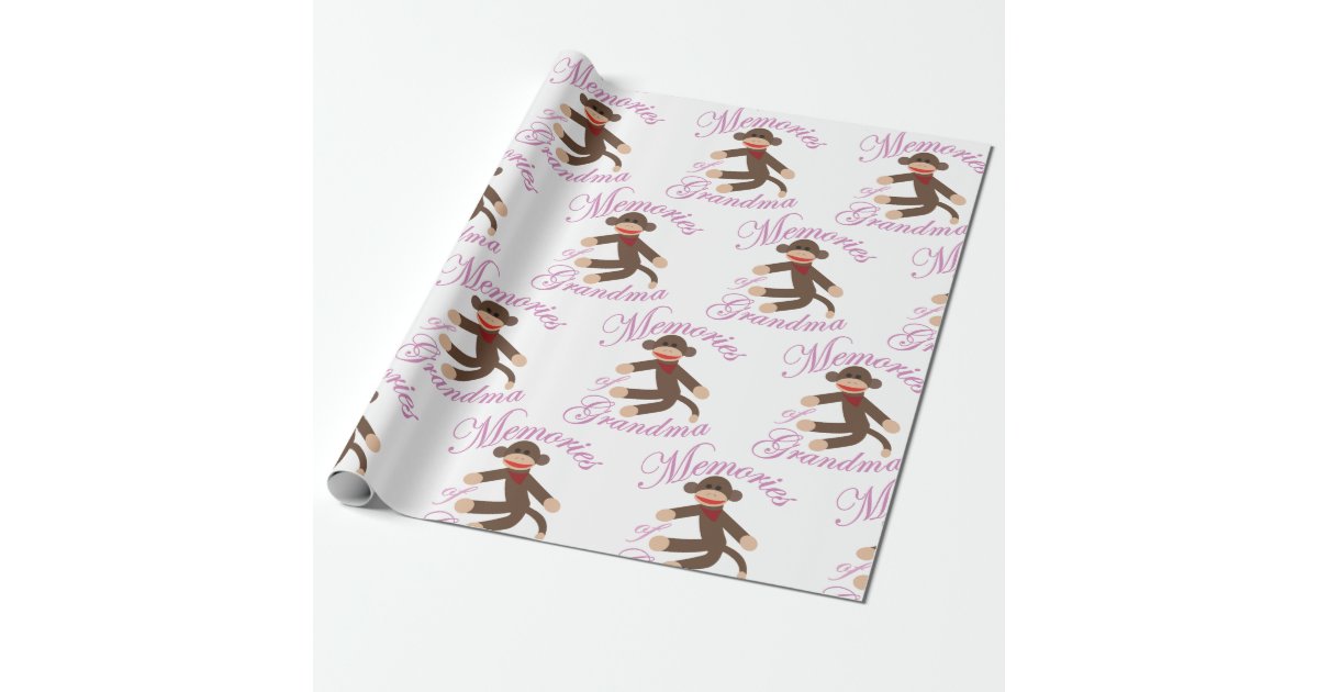 Sock Monkey Wrapping Paper | Zazzle