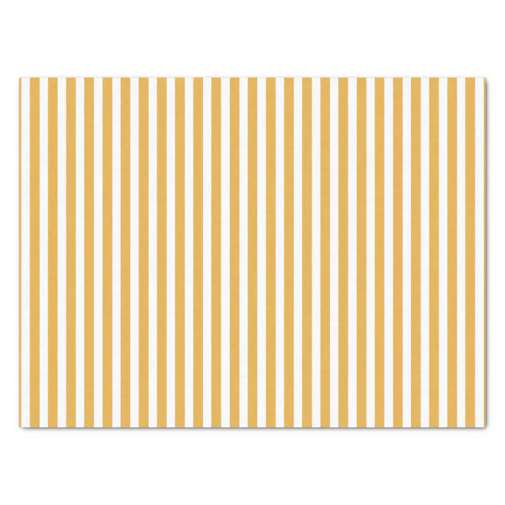 Soft Marigold Yellow Cabana Stripe Pattern Tissue Paper | Zazzle