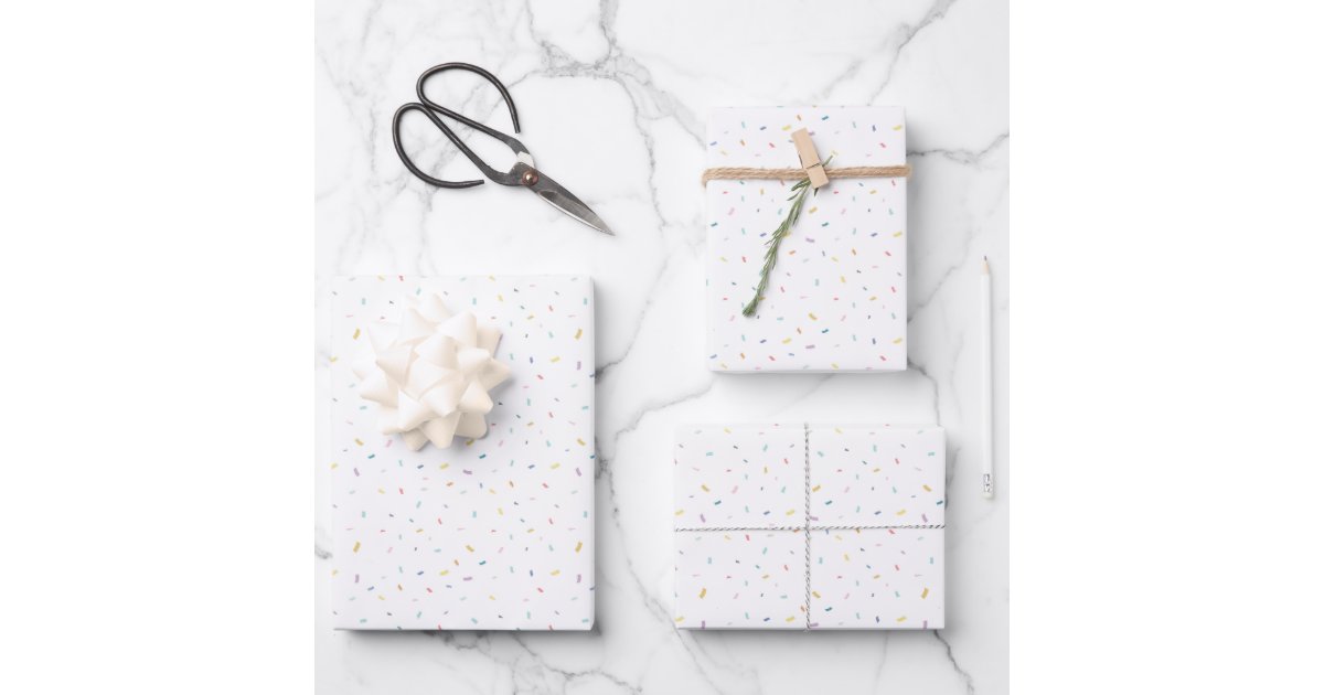 Soft Watercolor Confetti Pattern Wrapping Paper Sheet | Zazzle