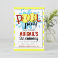 Softball Pool Party Birthday Invitation | Zazzle