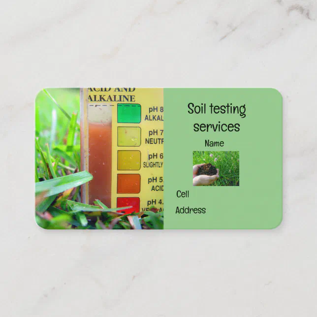 Soil Testing Service Business Card | Zazzle