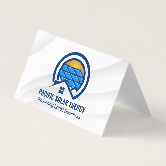Solar Home Energy Logo Business Card | Zazzle