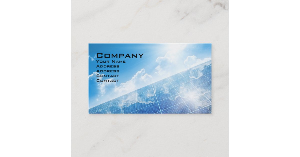 Solar Panel Business Card | Zazzle