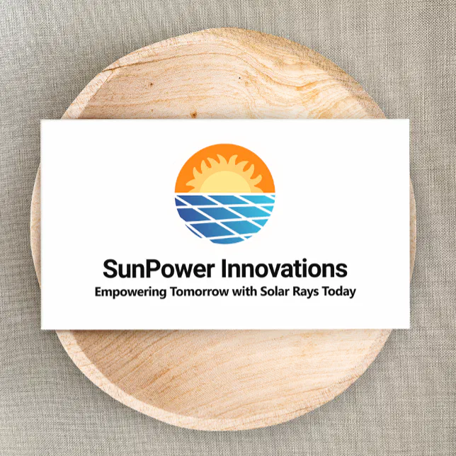 Solar Panel Energy Installer Business Card | Zazzle