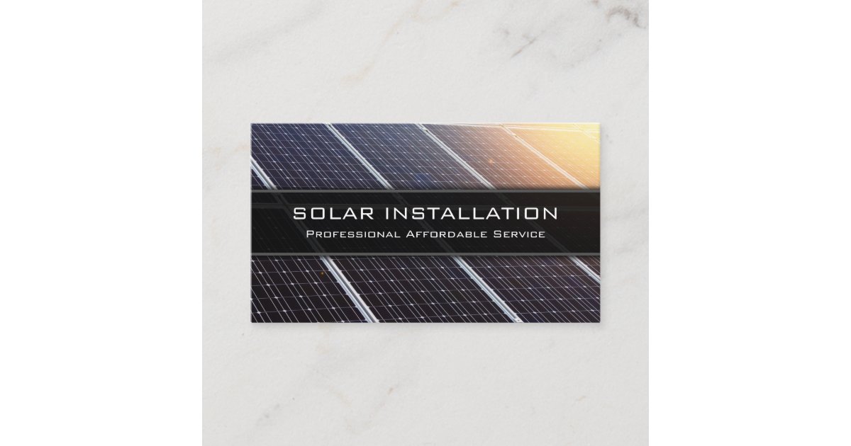 Solar Panel Installation - Business Card | Zazzle