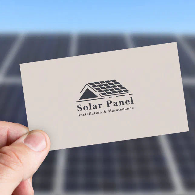 Solar Panel Installation & Maintenance Business Card | Zazzle