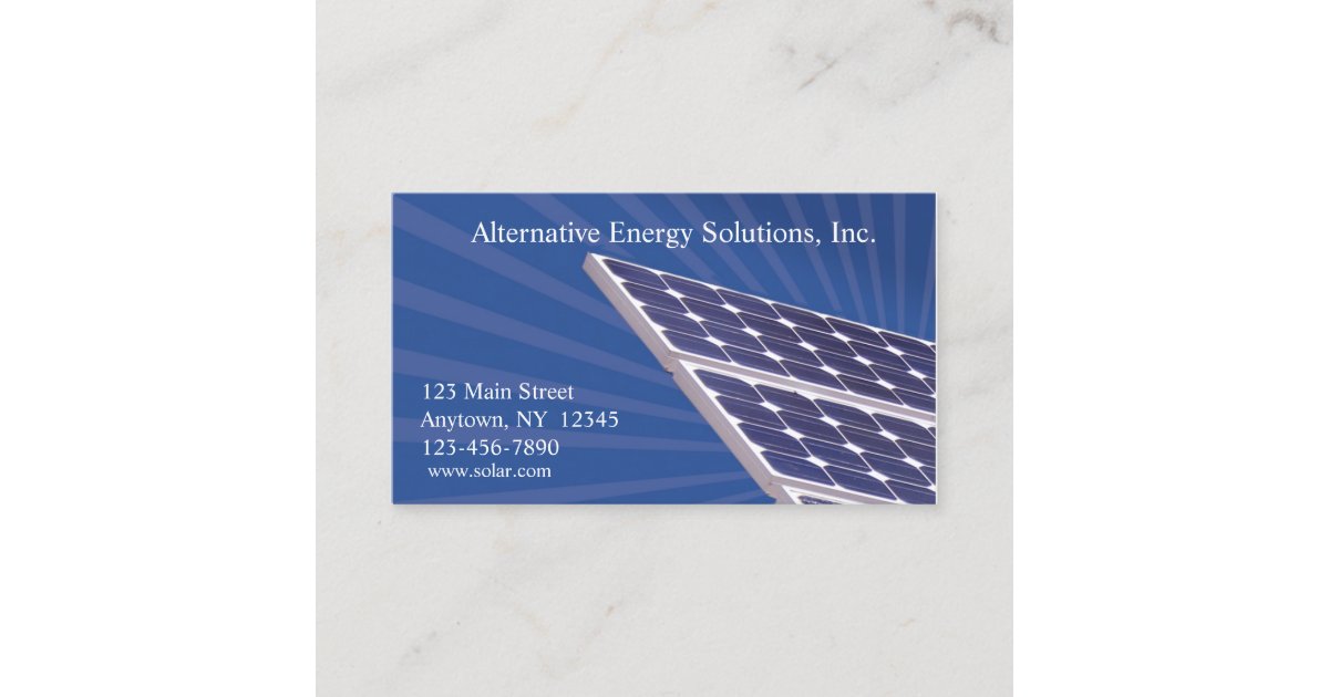Solar Panels Business Card | Zazzle