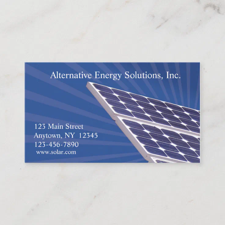 Solar Panels Business Card | Zazzle