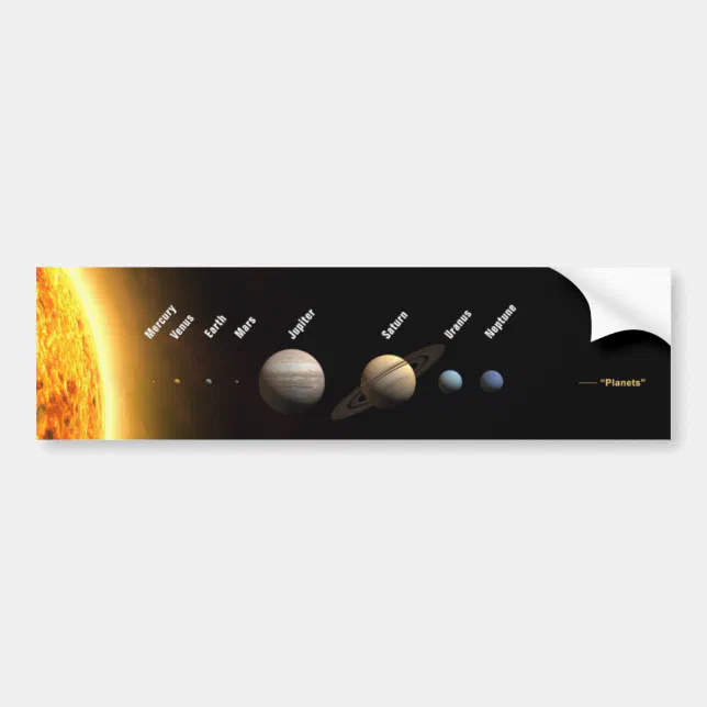 Solar System Bumper Sticker | Zazzle