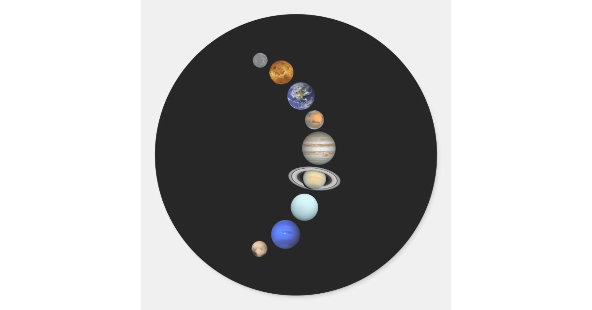 Solar System Planet Planets Classic Round Sticker | Zazzle