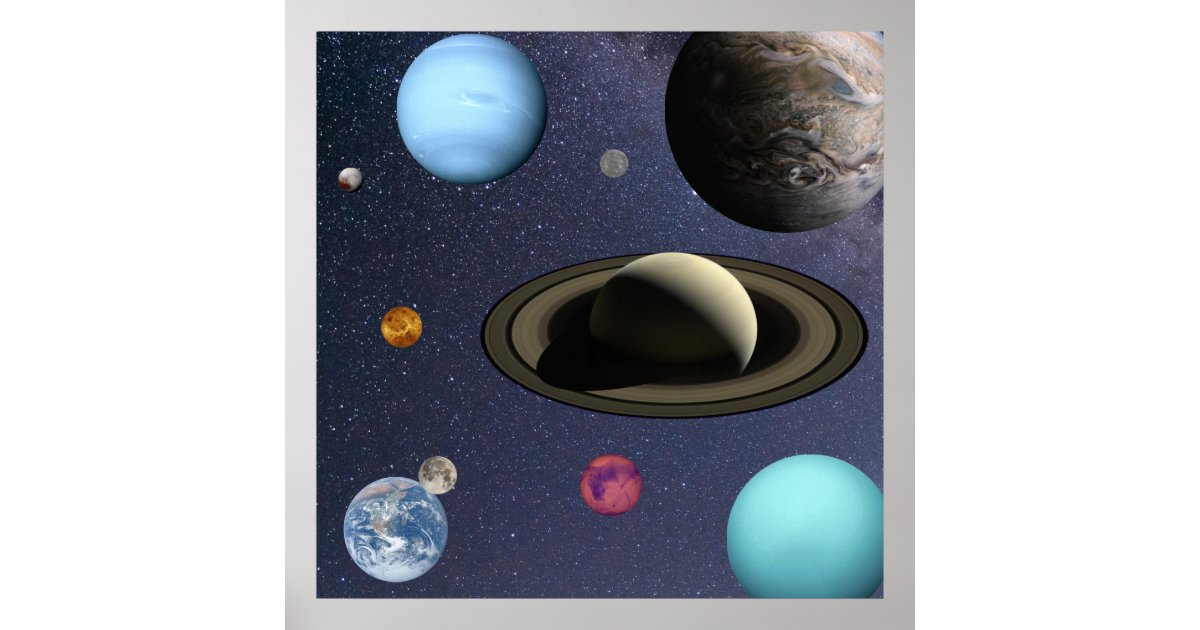 Solar system planets poster | Zazzle