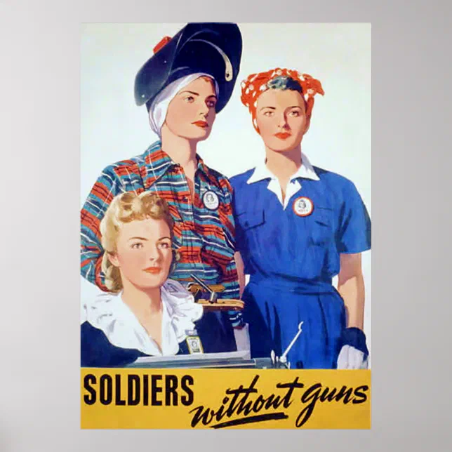 Soldiers Without Guns ~ Vintage World War 2. Poster | Zazzle